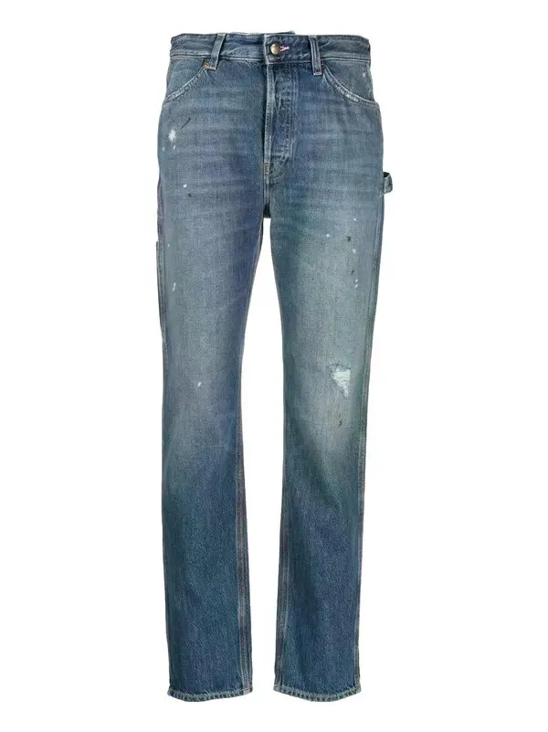 WASHINGTON DEE-CEE Ripped-detail Straight-leg Jeans - Blue