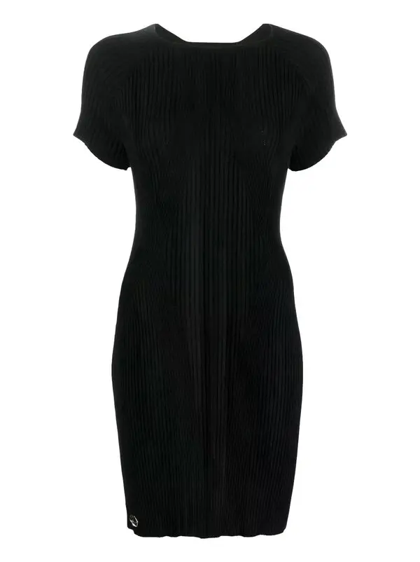 Philipp Plein Logo-plaque Ribbed T-shirt Dress - Black