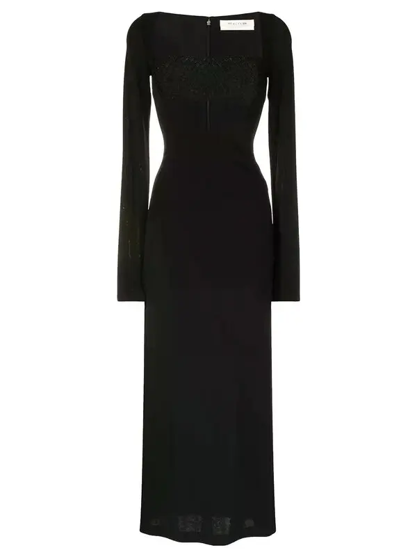 1017 Alyx 9sm Bandeau-panel Macramé Knit Dress - Black
