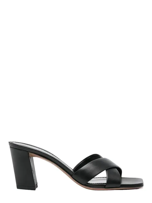 Paris Texas Dafne Leather Sandals - Black