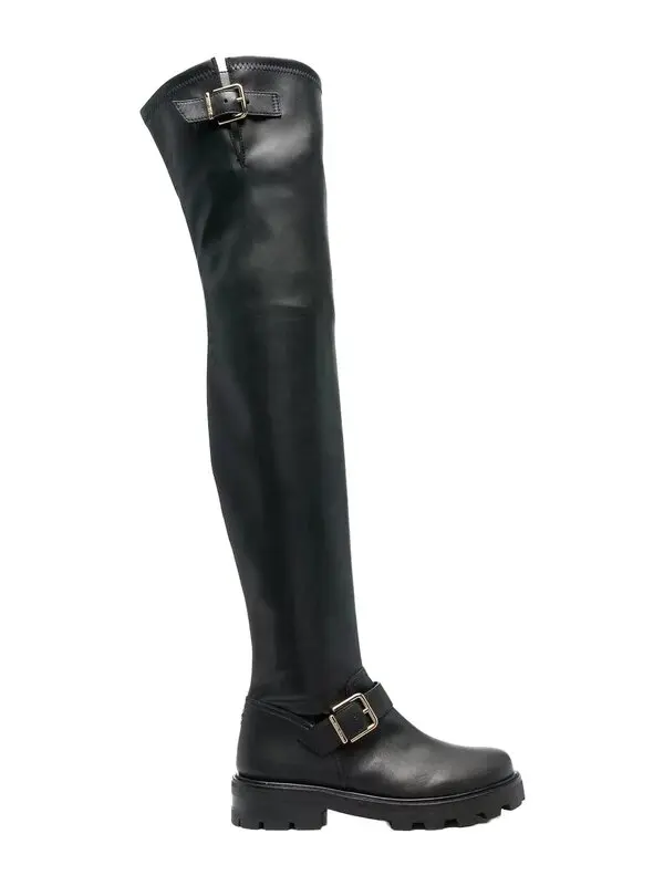 JIMMY CHOO Biker Ll Over-the-knee Boots - Black