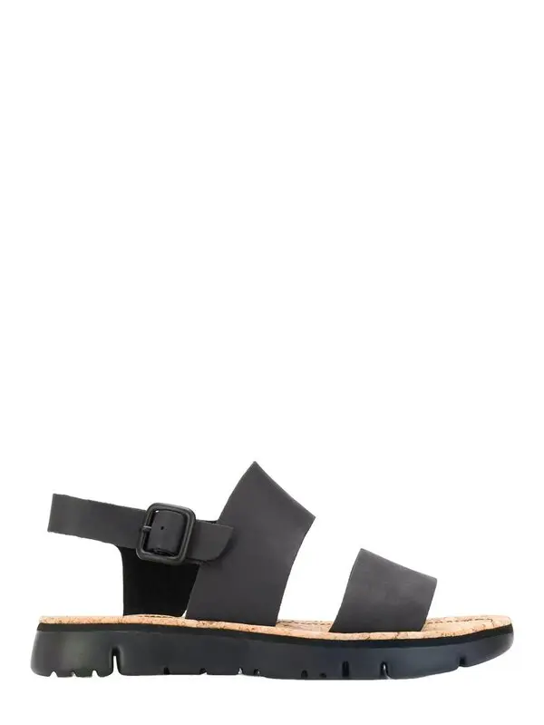 Camper Oruga Slingback Leather Sandals - Black