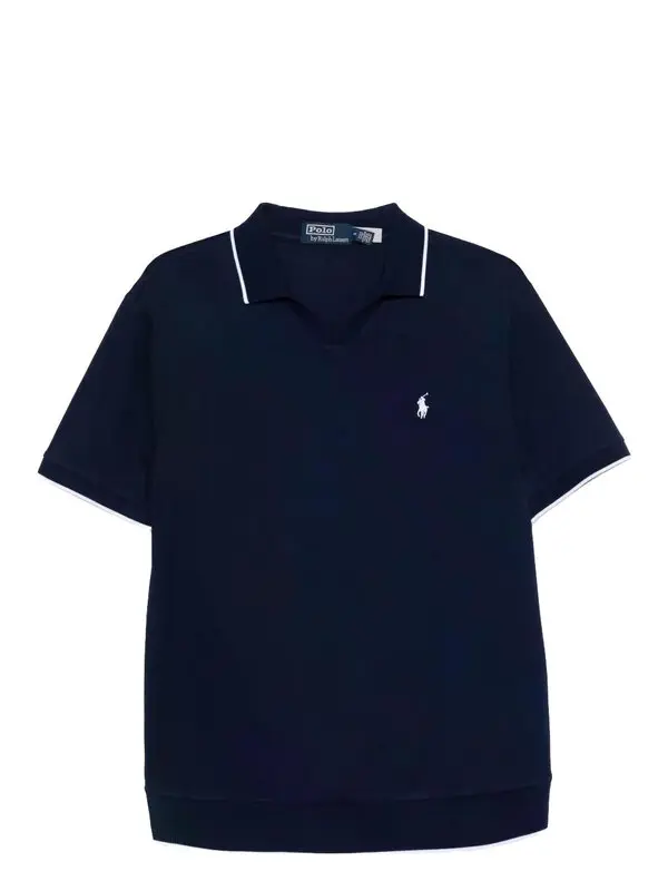 Polo Ralph Lauren Jacquard Logo-embroidered T-shirt - Blue