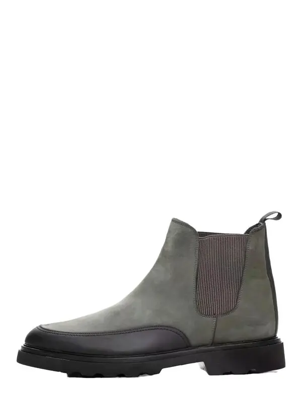 POCHE PARIS Leather Chelsea Boots - Grey