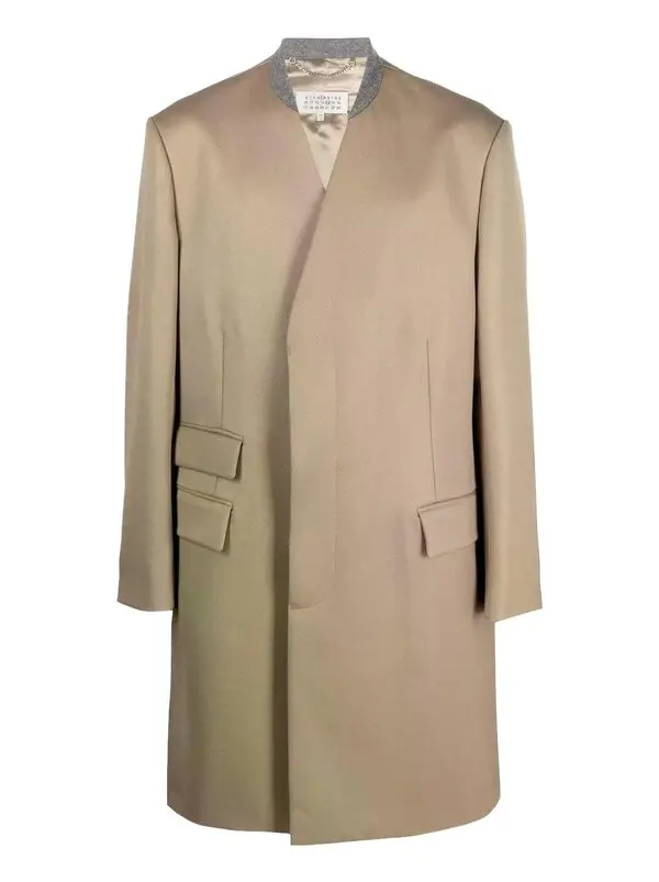 MAISON MARGIELA Cavalry Single-breasted Wool Coat - Neutrals