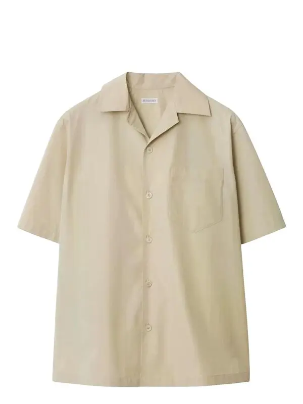 Burberry Logo-embroidered Shirt - Neutrals
