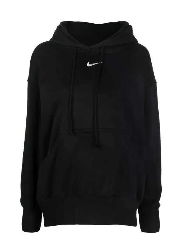 Nike Cotton Hoodie With Embroidered Logo - Black