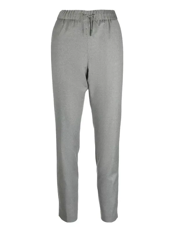 Fabiana Filippi Drawstring Tapered Leg Trousers - Grey
