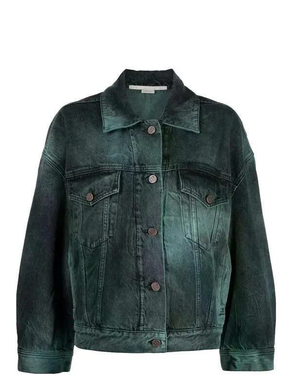 Stella McCartney Tie-dye Oversized Denim Jacket - Blue