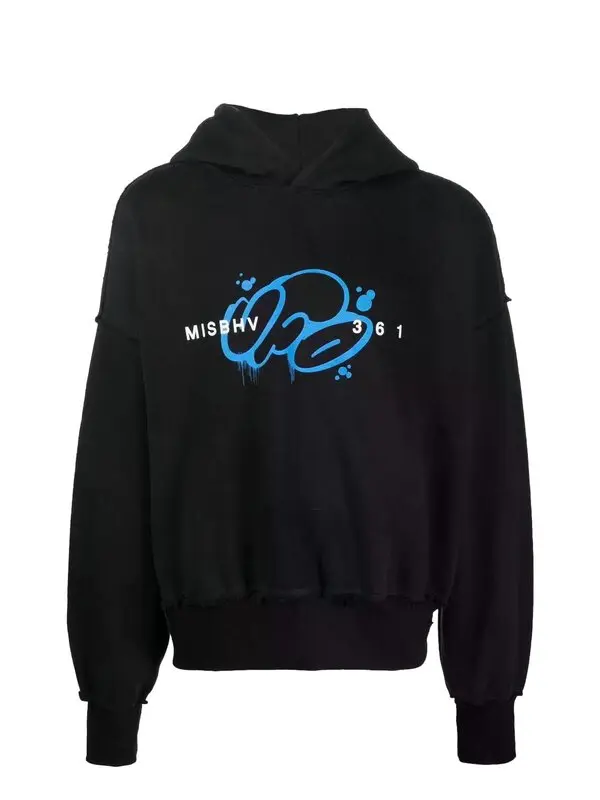 MISBHV Logo-print Hoodie - Black