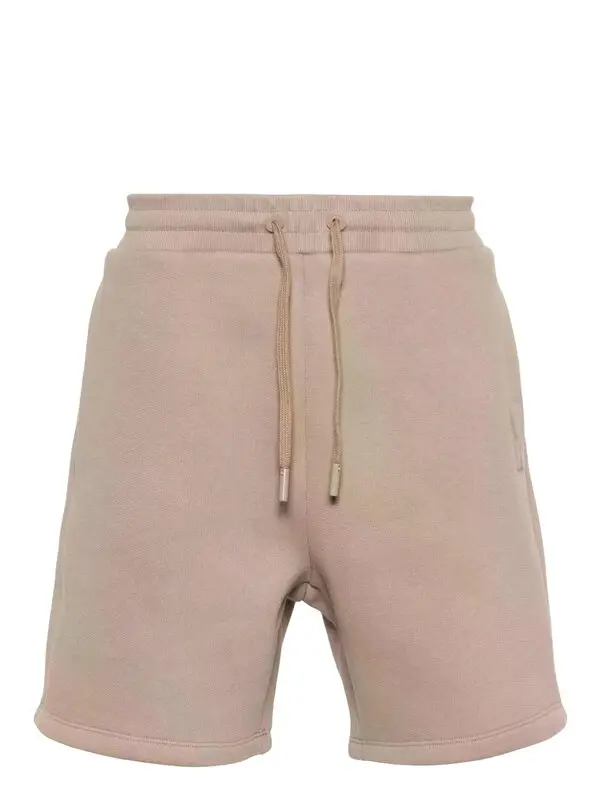 AMI Paris De Coeur Drawstring Track Shorts - Neutrals