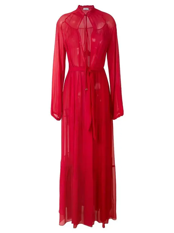 AMIR SLAMA Silk Maxi Dress - Red