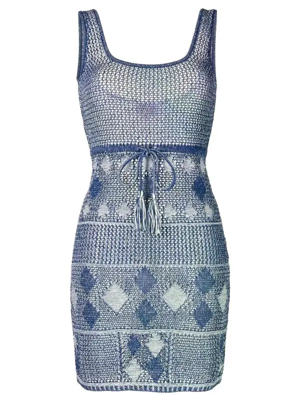 Solid & Striped The Kimberly Knitted Dress - Blue