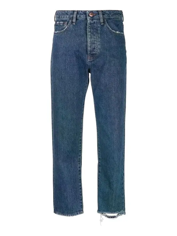 3x1 Distressed Straight-leg Jeans - Blue