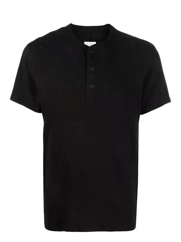 Rag & Bone Short-sleeve Henley T-shirt - Black