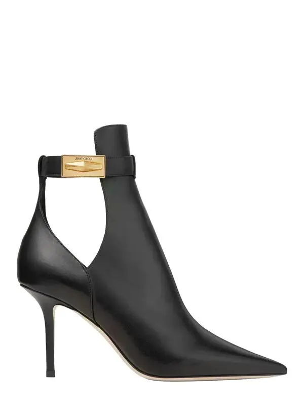 JIMMY CHOO Nell 85mm Pointed-toe Ankle Boots - Black