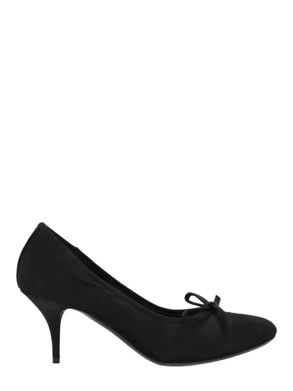 Balenciaga 70mm Leopold Worn-out Satin Pumps - Black