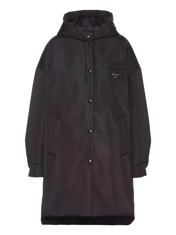 Prada Re-nylon Triangle-logo Raincoat - Black