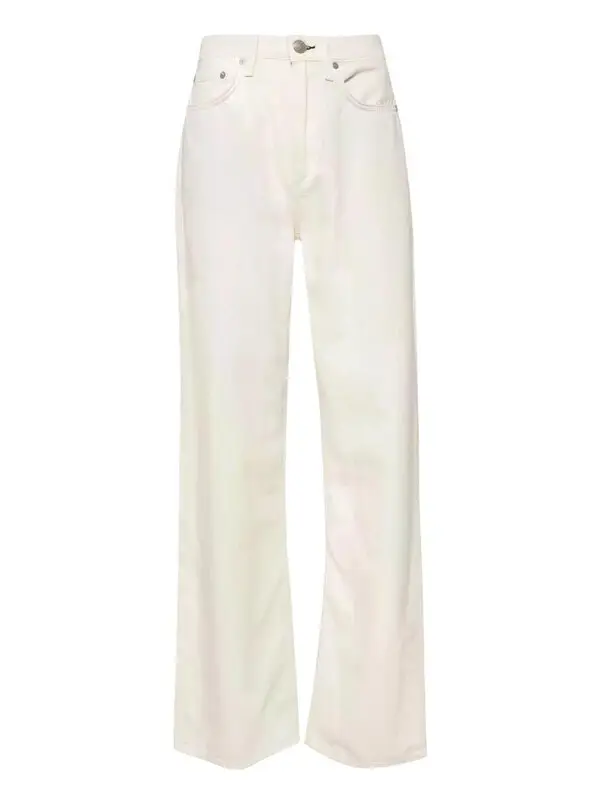 Rag & Bone Featherweight Logan Wide Leg Jeans - Neutrals