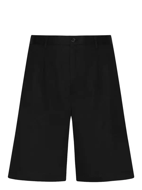 Dolce & Gabbana Logo-tag Cotton Shorts - Black