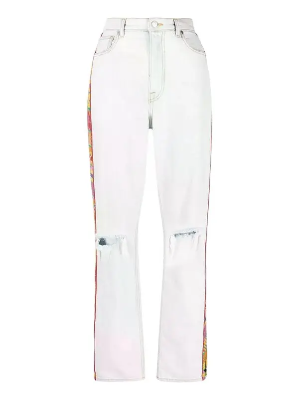 Etro Embroidered Straight-leg Jeans - Blue