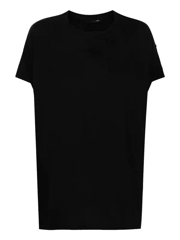 MARINA YEE Draped-detail Cotton T-shirt - Black
