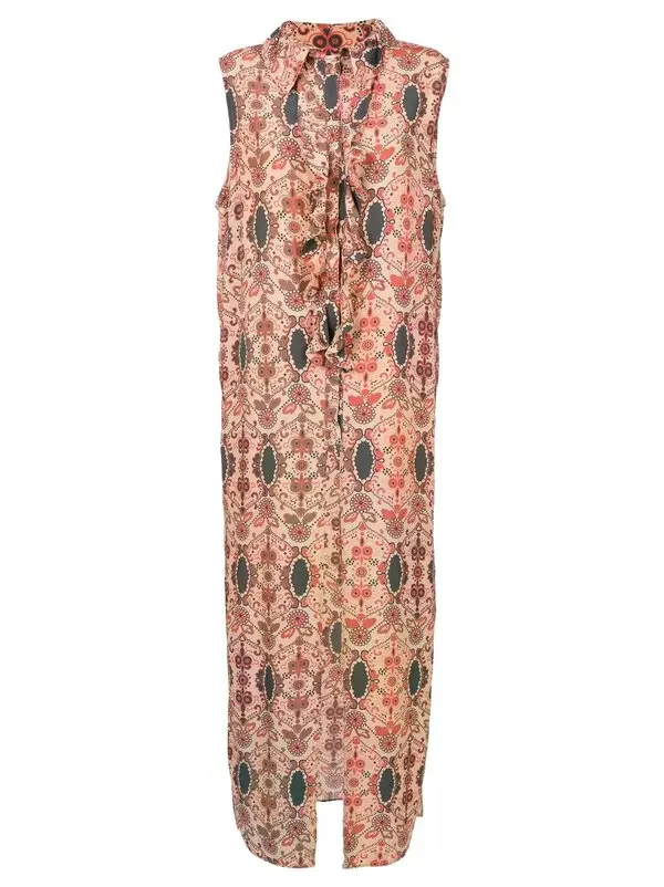 AMIR SLAMA Floral-print Shirt Dress - Multicolour