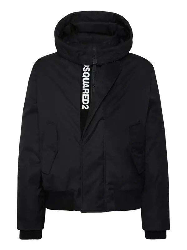Dsquared2 Concealed Logo-print Padded Jacket - Black