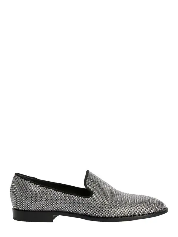GIUSEPPE ZANOTTI Jareth Disco Crystal-embellished Loafers - Silver