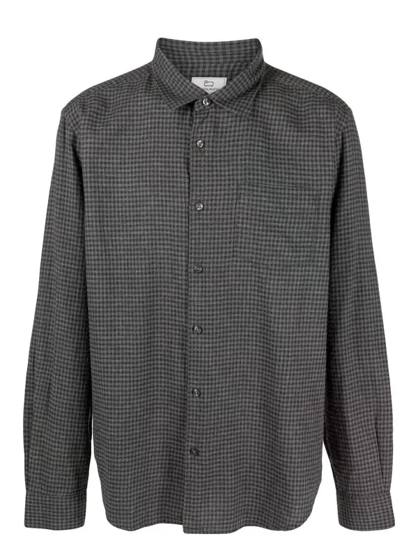 Woolrich Gingham-check Cotton Shirt - Grey