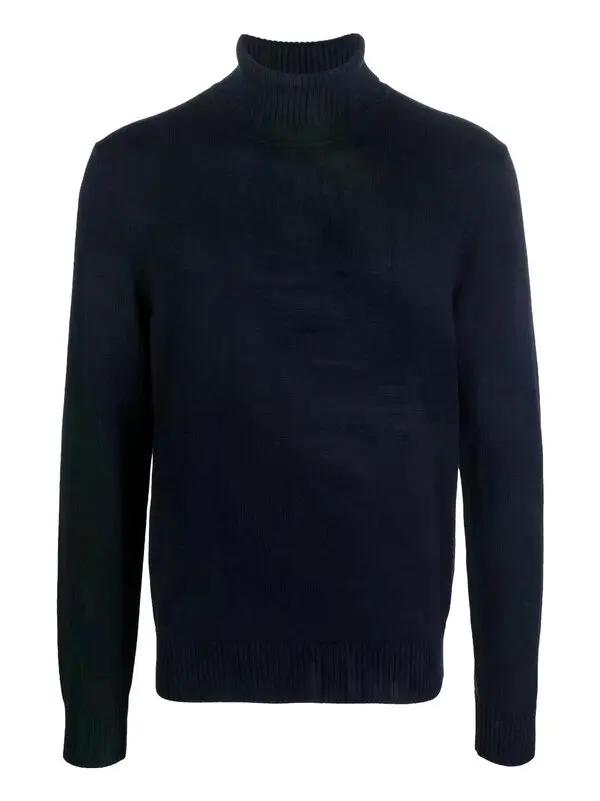 Emporio Armani Roll-neck Knit Jumper - Blue