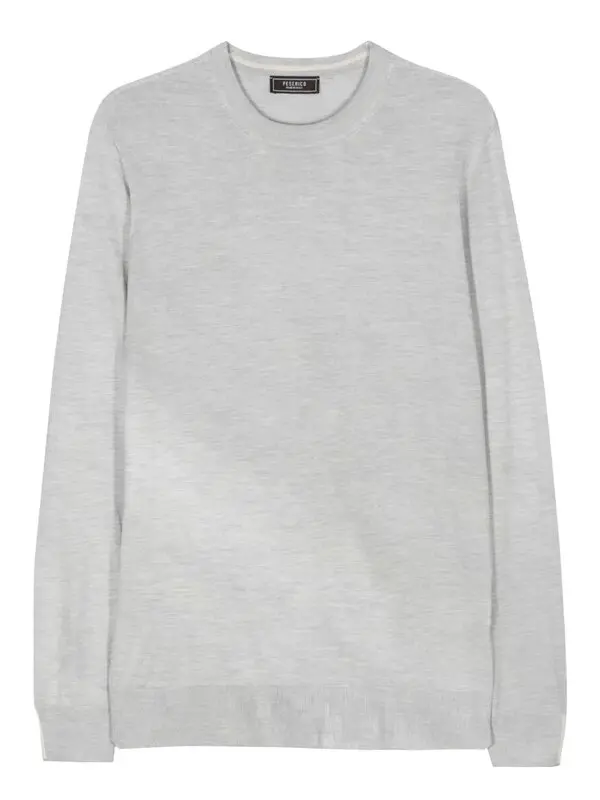 Peserico Fine-ribbed Mélange Jumper - Grey