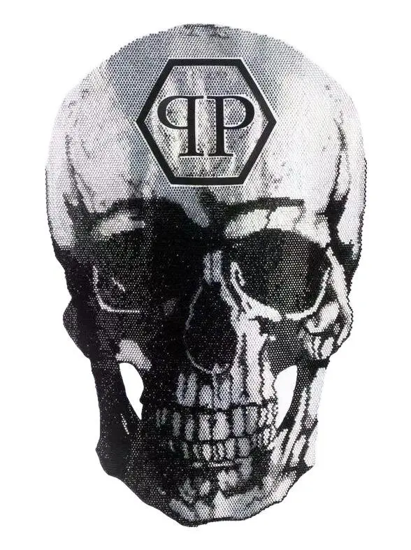 Philipp Plein Gem-embellished Skull Logo-graphic T-shirt - White