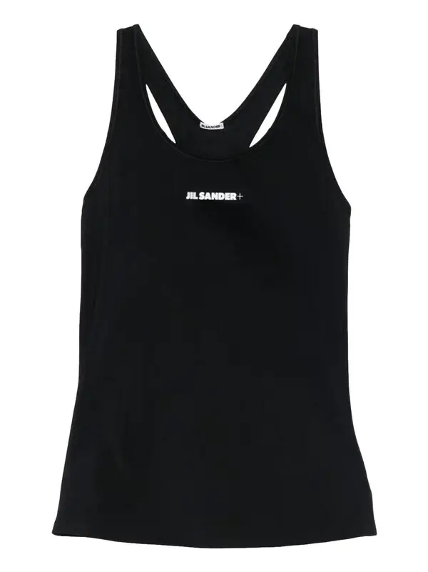 JIL SANDER Technical Jersey Tank Top - Black
