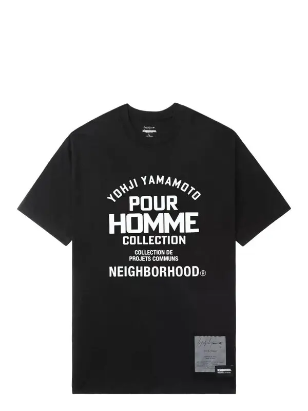 Yohji Yamamoto X Neighbourhood Slogan-print T-shirt - Black