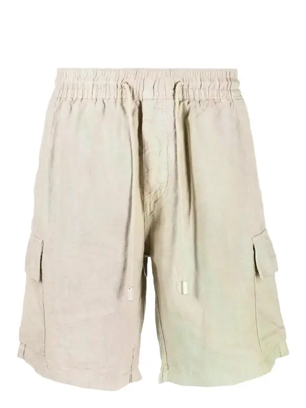 Vilebrequin Logo-patch Linen Shorts - Neutrals