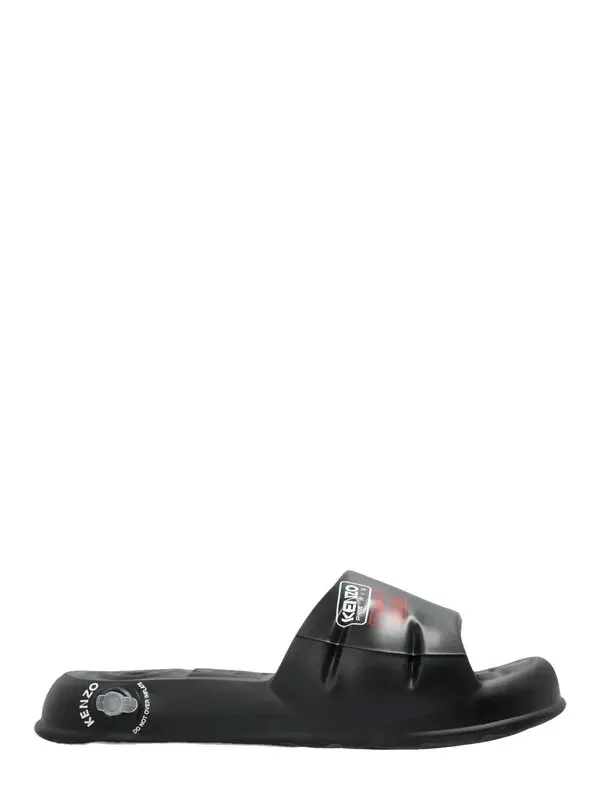 Kenzo Logo-print Slides - Black