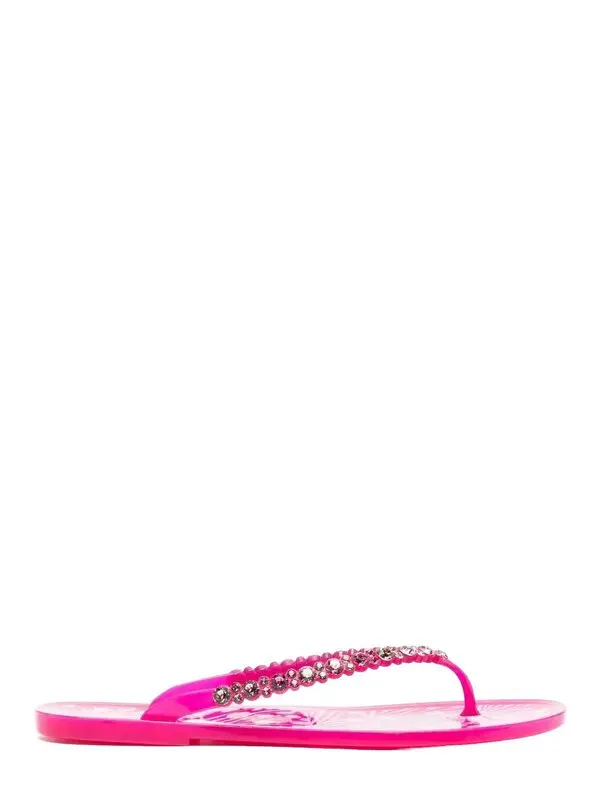 SOPHIA WEBSTER Esme Crystal-embellished Flip Flops - Pink