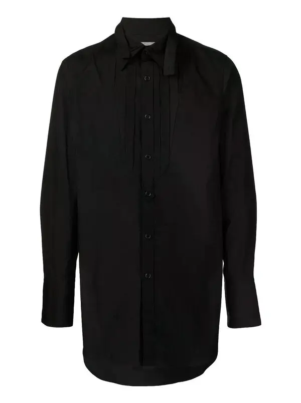 Yohji Yamamoto Bowtie-collar Oversized Shirt - Black