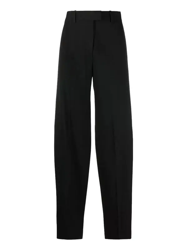 Attico High-waisted Wide-leg Trousers - Black
