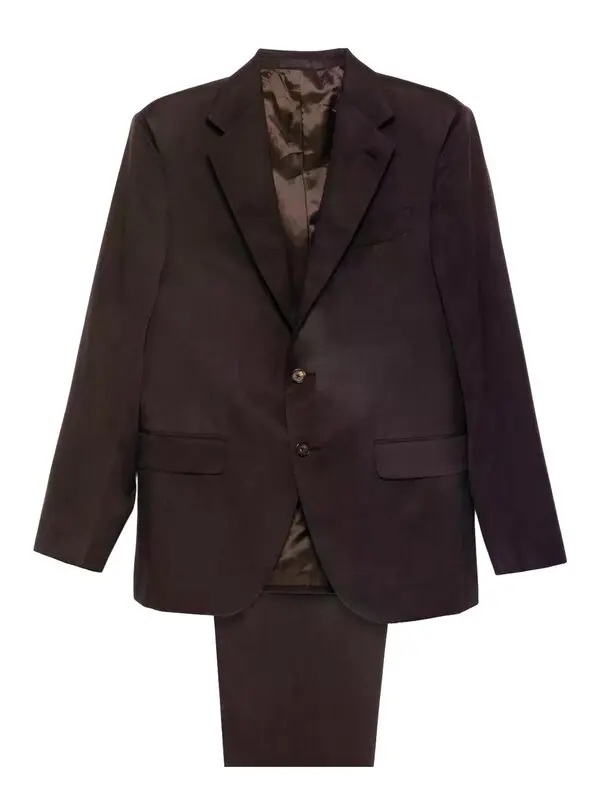 Caruso Single-breasted Suit - Brown