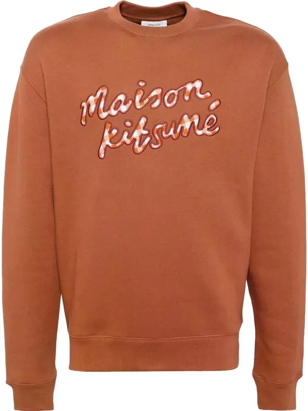 Maison Kitsuné Handwriting Gingham Sweatshirt - Neutrals