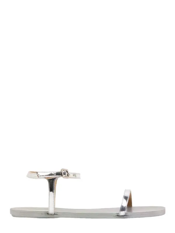 Marsèll Sottile Metallic-leather Sandals - Grey