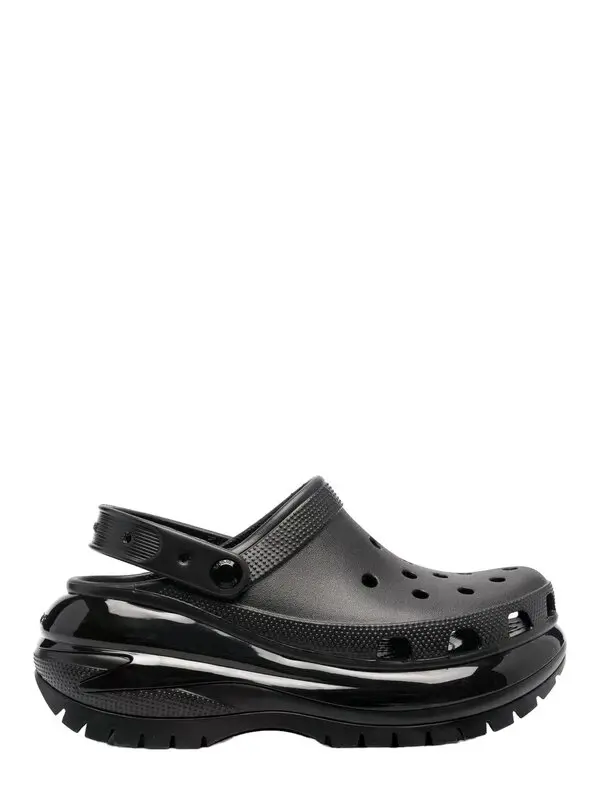CROCS Perforated Platform Clogs - Black