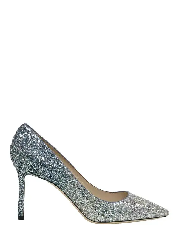 JIMMY CHOO Romy Glitter-effect Pumps - Silver