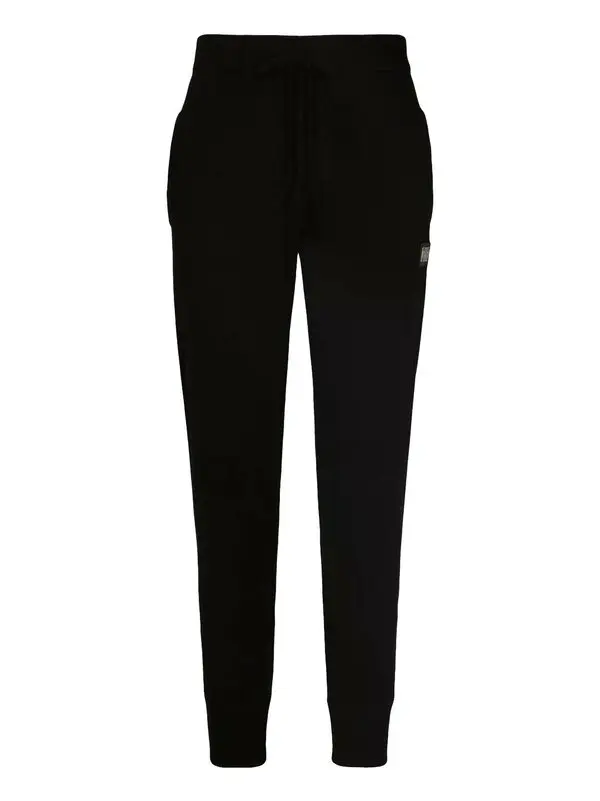 Dolce & Gabbana Wool-cashmere Track Pants - Black