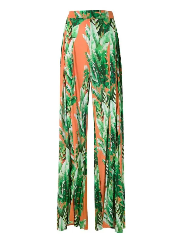 AMIR SLAMA Printed Wide-leg Trousers - Multicolour