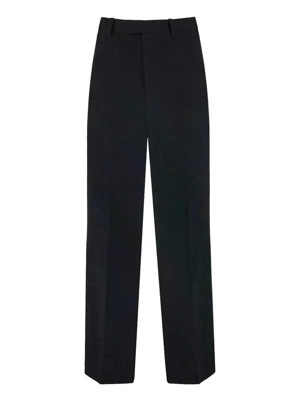 FERRAGAMO Satin-insert Tailored Trousers - Black