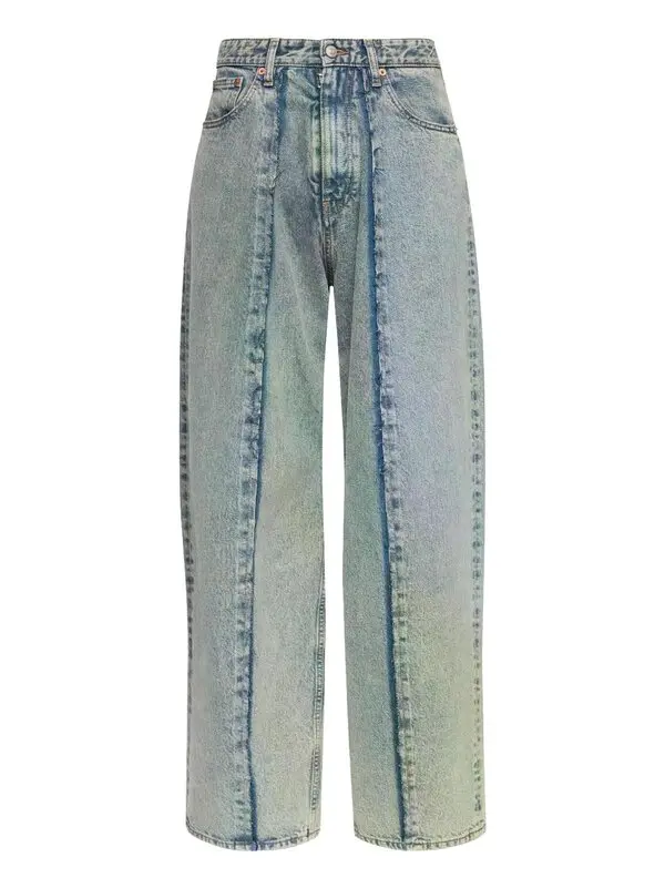 MAISON MARGIELA Panelled Wide-leg Jeans - Blue