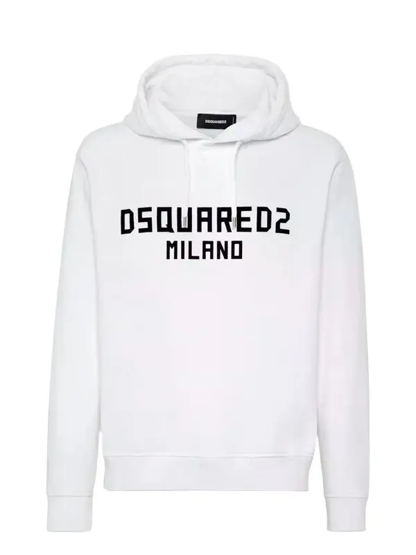 Dsquared2 Cotton Drawstring Hoodie - White